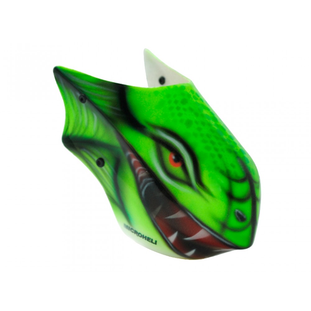 Airbrush Fiberglass Green Dinosaur Canopy - T-REX 150 DFC