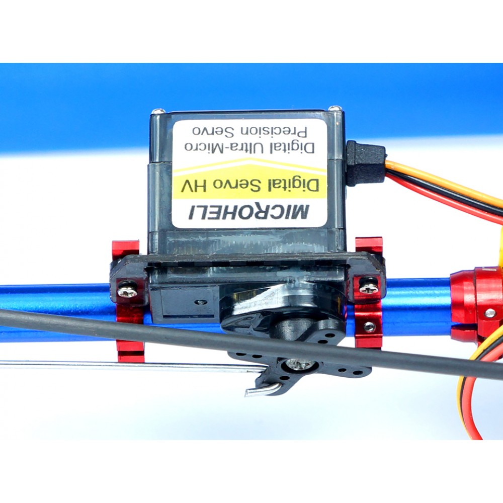 Aluminum Mount w/ Digital Metal Gear Tail Servo (RED) - BLADE 180 CFX