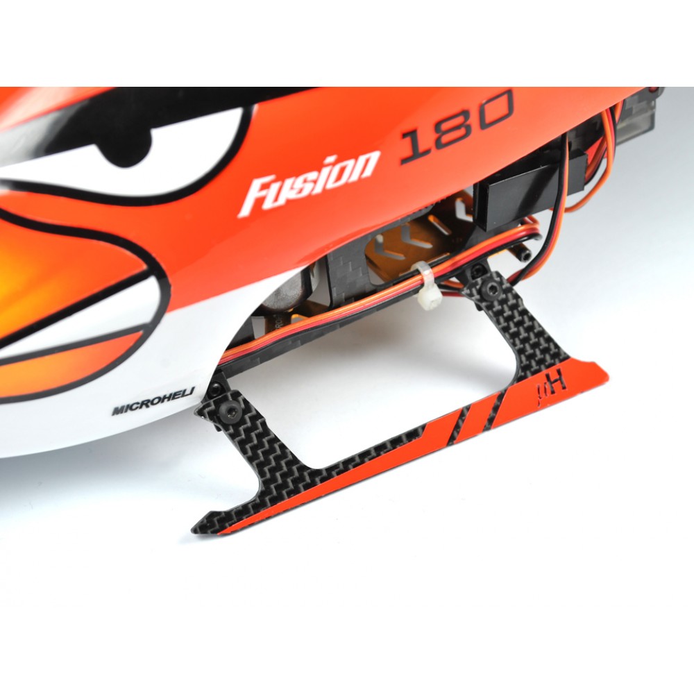 Low Profile Carbon Fiber Landing Skids (RED) - BLADE FUSION 180