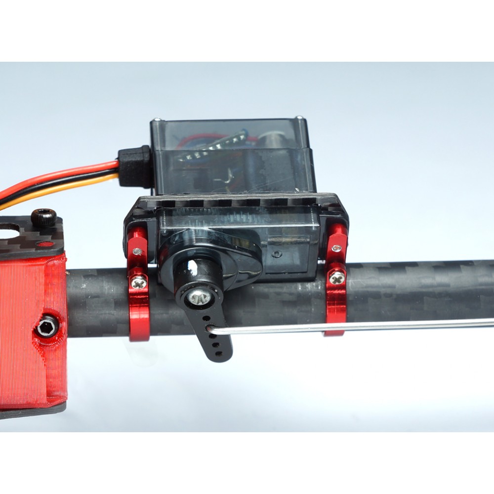 Aluminum Tail Servo Mount (RED) - BLADE FUSION 180 / Smart
