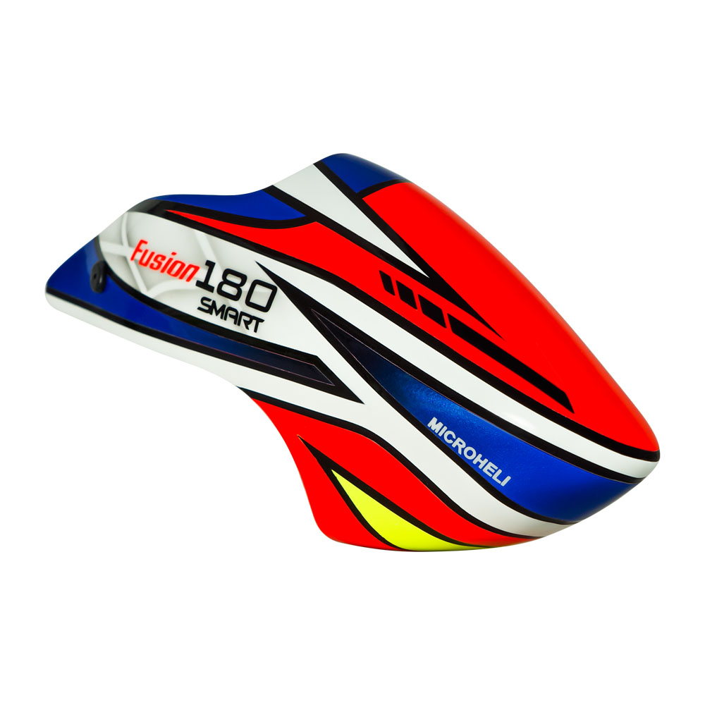 Airbrush Fiberglass Red Transformer Canopy - BLADE FUSION 180 Smart