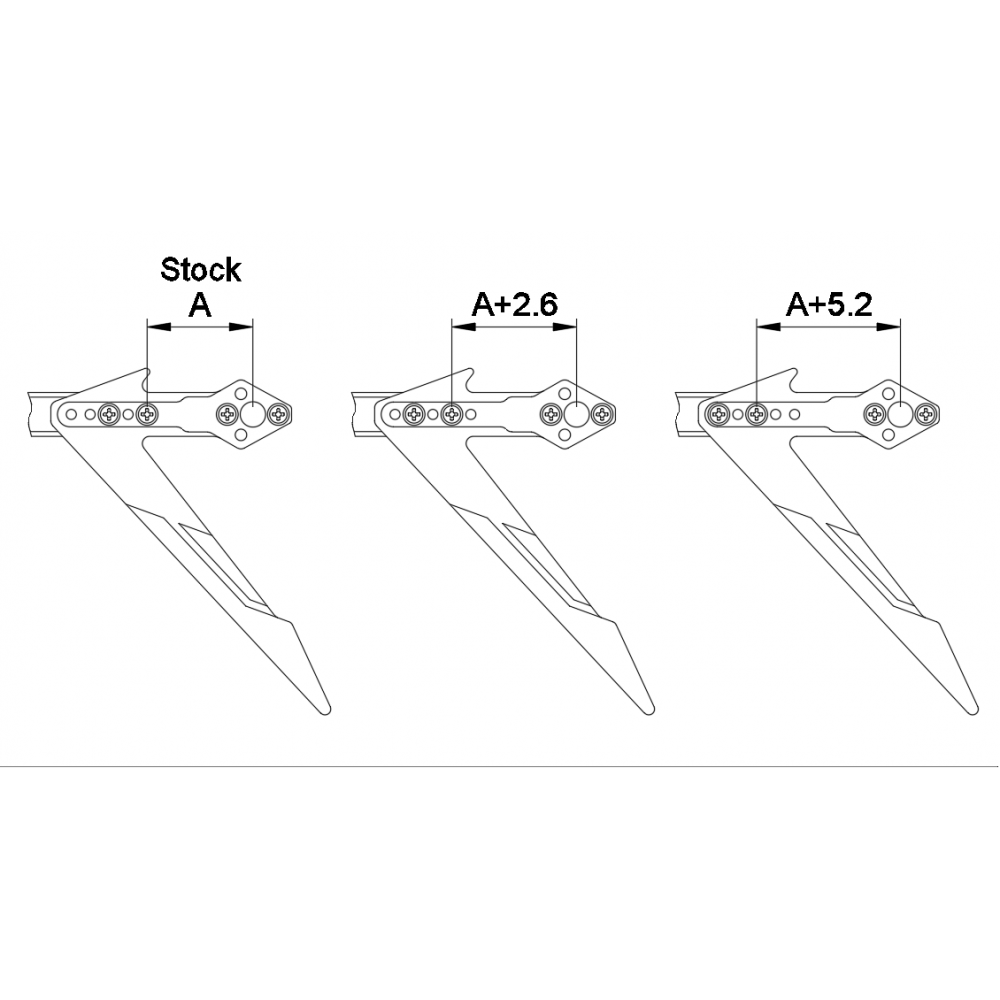 Adjustable Tail Motor Mount w/ Fin Set (RD) - GOOSKY S1