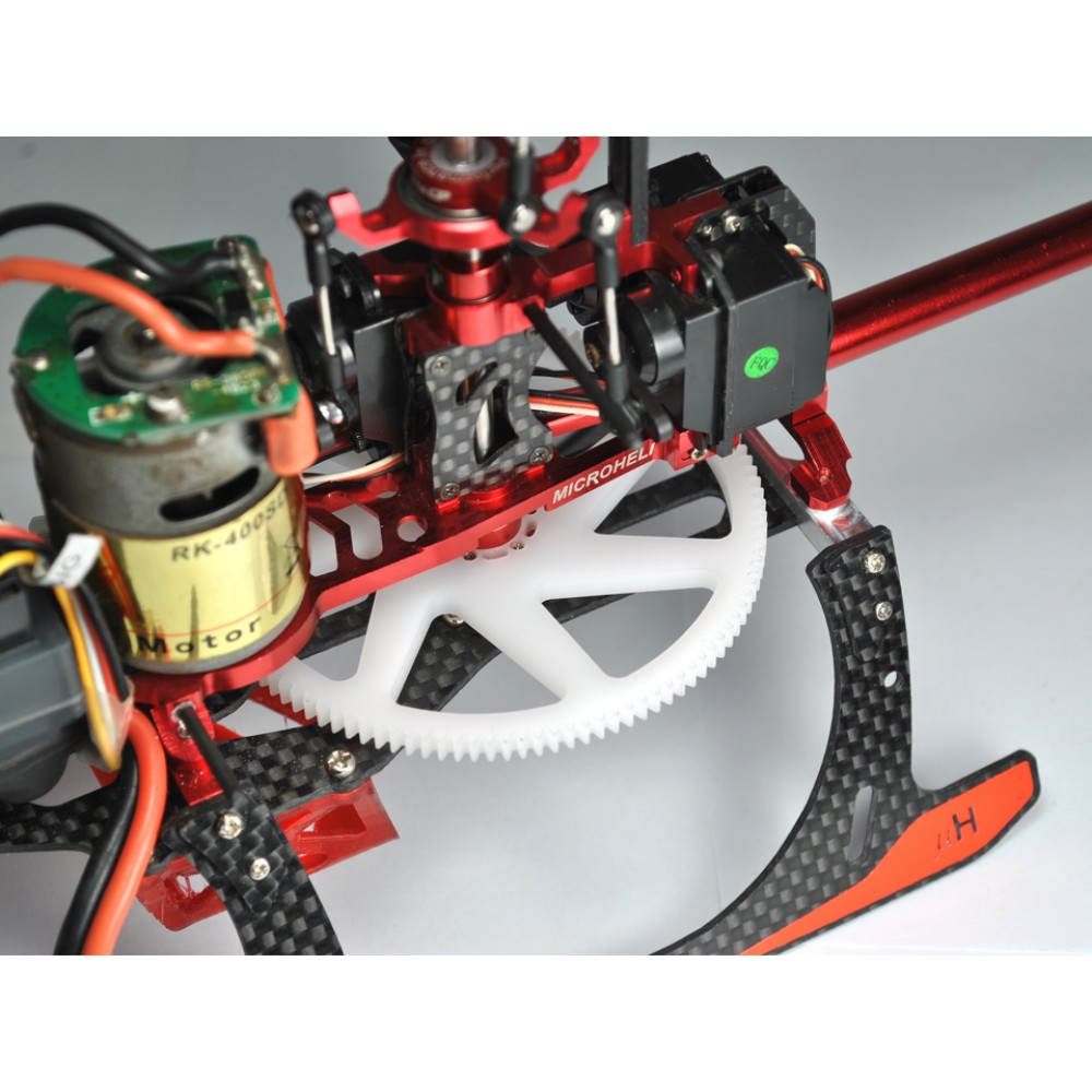 Titanium Main Shaft/CNC Delrin Main Gear/Auto-Rotation Hub Set (RED ...