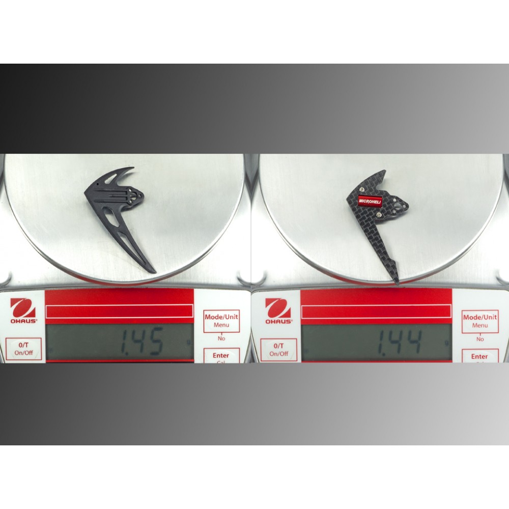 Aluminum Carbon Fiber Tail Motor Mount W/ Fin Set (RED) - OMP Hobby M1